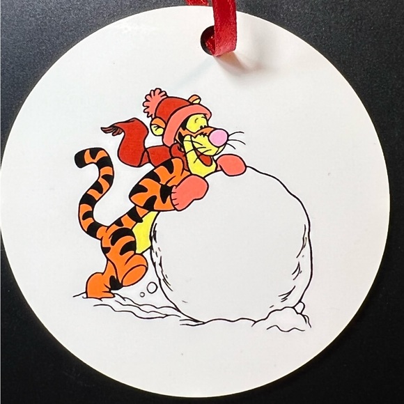 Hand Crafted | Holiday | Tigger Snow Round Christmas Ornament New ...